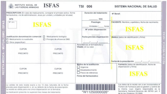 Receta Isfas | diariofarma